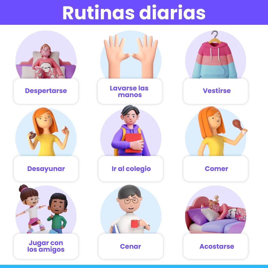 Rutina Del Calendario Tríptico Escolar